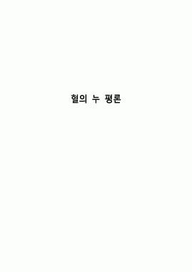 혈의 누 평론-1페이지