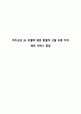 카두신의 3S 모델에 대한 종합적 고찰 보완 지지 대리 서비스 중심-1페이지
