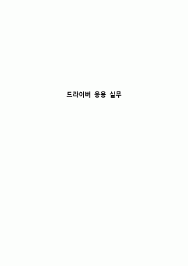 드라이버 응용 실무-1페이지