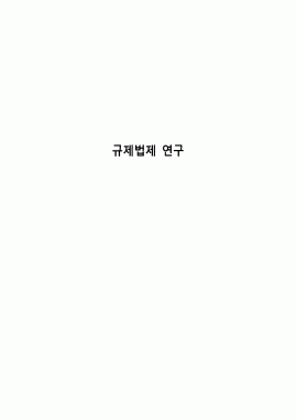 규제법제 연구-1페이지