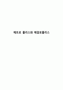 메트로 폴리스와 메갈로폴리스-1페이지