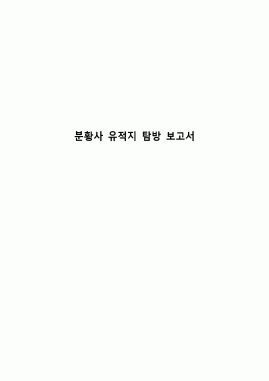 분황사 유적지 탐방 보고서-1페이지