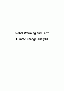 Global Warming and Earth Climate Change Analysis-1페이지