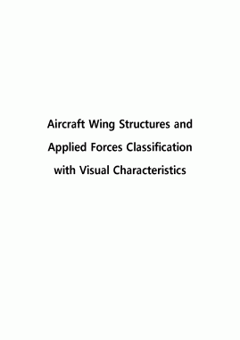 Aircraft Wing Structures and Applied Forces Classification with Visual Characteristics-1페이지