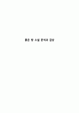 붉은 방 소설 분석과 감상-1페이지