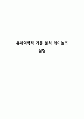 유체역학적 거동 분석 레이놀즈 실험-1페이지