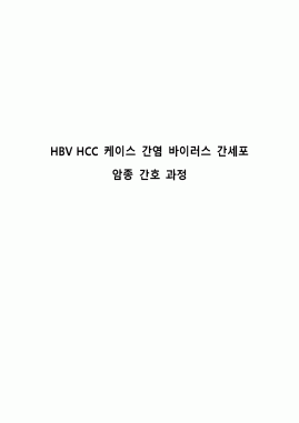 HBV HCC 케이스 간염 바이러스 간세포 암종 간호 과정-1페이지