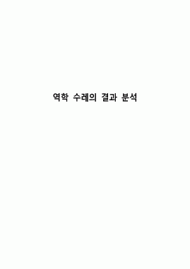 역학 수레의 결과 분석-1페이지