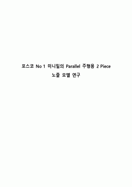 포스코 No 1 미니밀의 Parallel 주형용 2 Piece 노즐 모델 연구-1페이지
