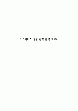 노스페이스 성공 전략 분석 보고서-1페이지