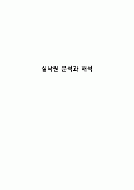 실낙원 분석과 해석-1페이지