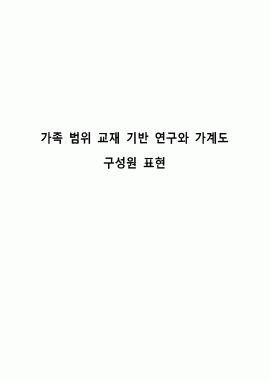 가족 범위 교재 기반 연구와 가계도 구성원 표현-1페이지