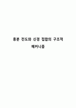 흥분 전도와 신경 접합의 구조적 메커니즘-1페이지