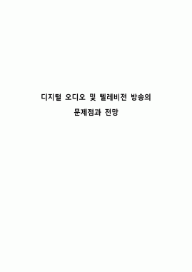 디지털 오디오 및 텔레비전 방송의 문제점과 전망-1페이지