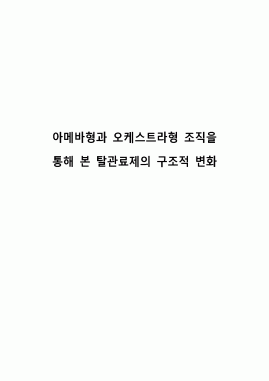 아메바형과 오케스트라형 조직을 통해 본 탈관료제의 구조적 변화-1페이지