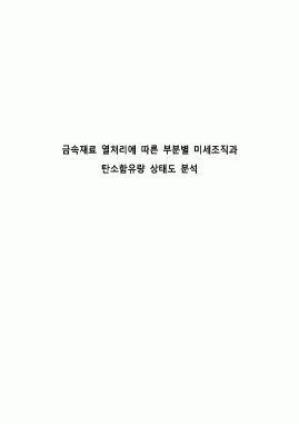 금속재료 열처리에 따른 부분별 미세조직과 탄소함유량 상태도 분석-1페이지