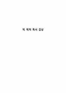 빅 픽처 독서 감상-1페이지