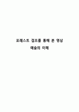 포레스트 검프를 통해 본 영상 예술의 이해-1페이지