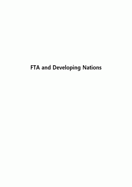 FTA and Developing Nations-1페이지
