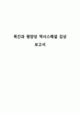 목간과 평양성 역사스페셜 감상 보고서-1페이지