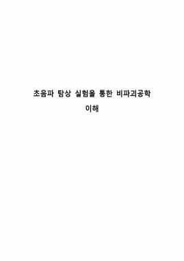 초음파 탐상 실험을 통한 비파괴공학 이해-1페이지