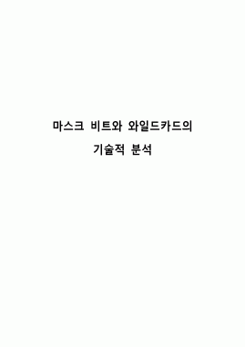 마스크 비트와 와일드카드의 기술적 분석-1페이지