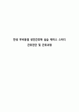 만성 부비동염 성인간호학 실습 케이스 스터디 간호진단 및 간호과정-1페이지