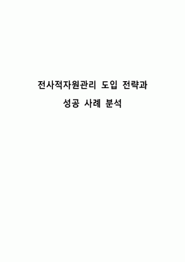 전사적자원관리 도입 전략과 성공 사례 분석-1페이지