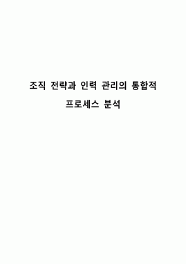 조직 전략과 인력 관리의 통합적 프로세스 분석-1페이지