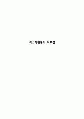 섹스자원봉사 독후감-1페이지