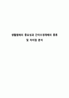 생활원예의 중요성과 간이수경재배의 종류 및 차이점 분석-1페이지