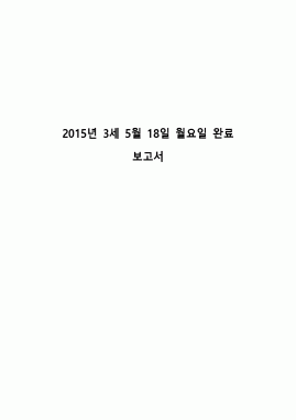 2015년 3세 5월 18일 월요일 완료 보고서-1페이지