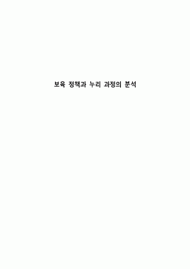 보육 정책과 누리 과정의 분석-1페이지