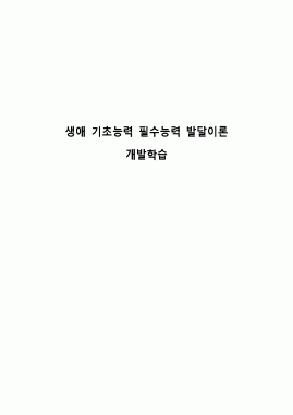 생애 기초능력 필수능력 발달이론 개발학습-1페이지