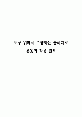 토구 위에서 수행하는 물리치료 운동의 작용 원리-1페이지