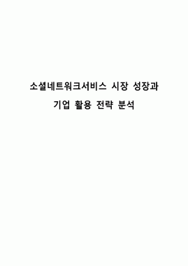 소셜네트워크서비스 시장 성장과 기업 활용 전략 분석-1페이지