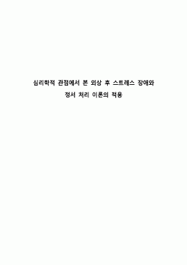 심리학적 관점에서 본 외상 후 스트레스 장애와 정서 처리 이론의 적용-1페이지