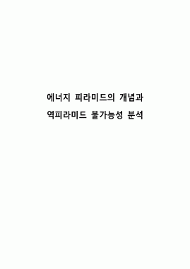 에너지 피라미드의 개념과 역피라미드 불가능성 분석-1페이지