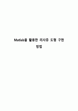 Matlab을 활용한 리사쥬 도형 구현 방법-1페이지