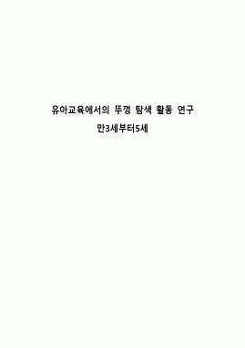 유아교육에서의 뚜껑 탐색 활동 연구 만3세부터5세-1페이지