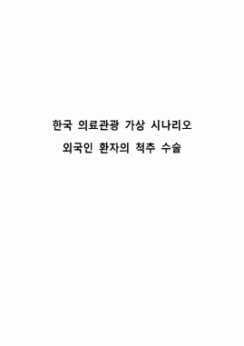 한국 의료관광 가상 시나리오 외국인 환자의 척추 수술-1페이지