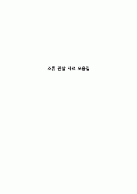 조류 관찰 자료 모음집-1페이지