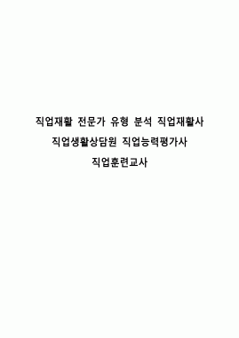 직업재활 전문가 유형 분석 직업재활사 직업생활상담원 직업능력평가사 직업훈련교사-1페이지