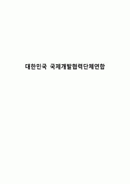 대한민국 국제개발협력단체연합-1페이지