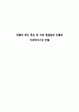 빈혈의 원인 증상 및 치료 철결핍성 빈혈과 거대적아구성 빈혈-1페이지
