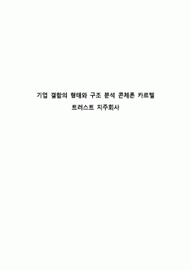 기업 결합의 형태와 구조 분석 콘체른 카르텔 트러스트 지주회사-1페이지