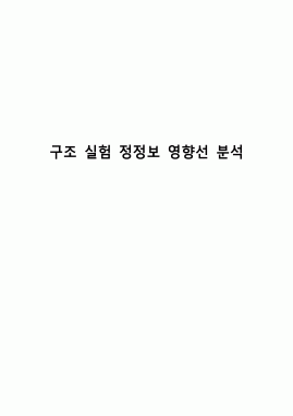 구조 실험 정정보 영향선 분석-1페이지