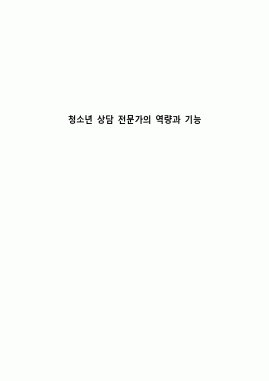 청소년 상담 전문가의 역량과 기능-1페이지