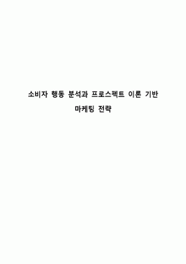 소비자 행동 분석과 프로스펙트 이론 기반 마케팅 전략-1페이지