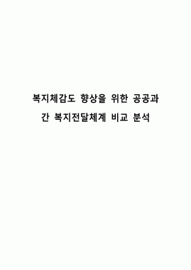 복지체감도 향상을 위한 공공과 간 복지전달체계 비교 분석-1페이지